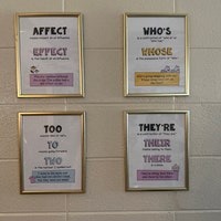 Commonly Confused Words Poster Set, Set of 10, English Classroom ...