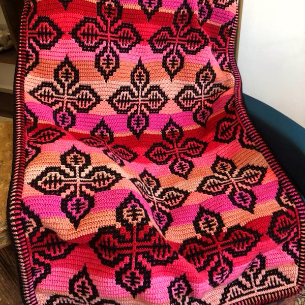 Mosaic Crochet Pattern #42 (SPANISH & ENGLISH) Chart With Written Row ...