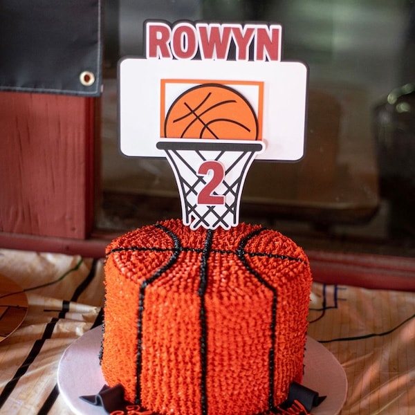Basketball Cake Topper, Custom Basketball Cake Topper, Basketball ...