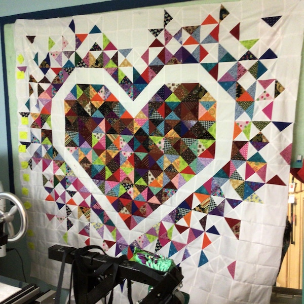 PAPER Exploding Heart Quilt Pattern by Slice of Pi Quilts [fat Quarter ...