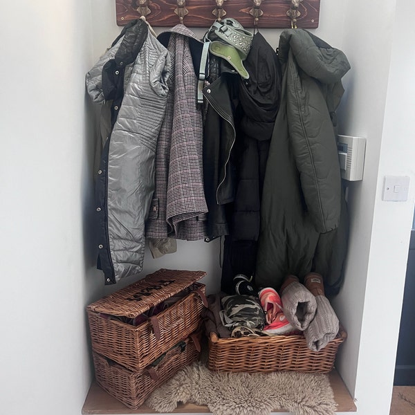 Wooden Letterbox Basket for Front Door / Pet Post Guard Cage / Handmade ...