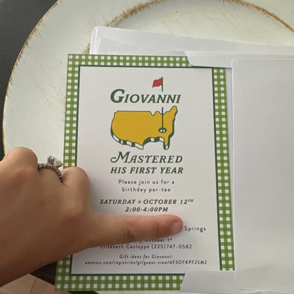 Digital Masters First Birthday Invitations, Golf Birthday Party ...