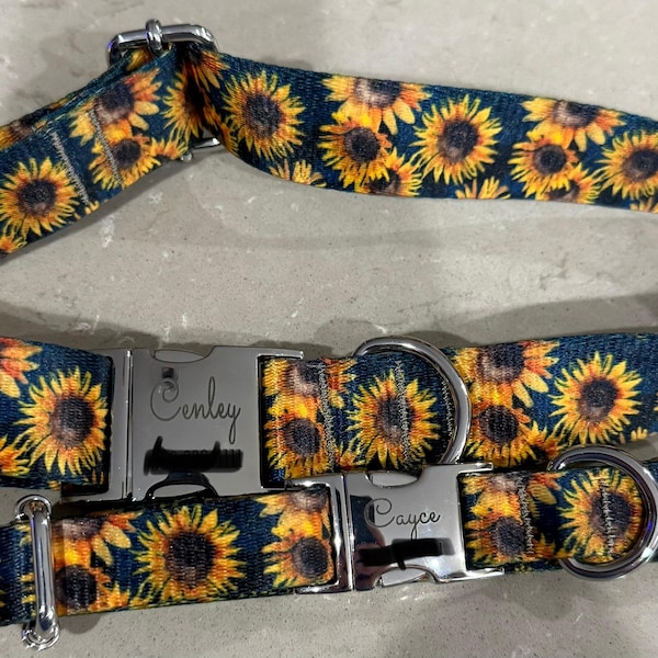 Plaid Dog Collars Personalized Dog Collars, Custom Dog Collar With Name ...
