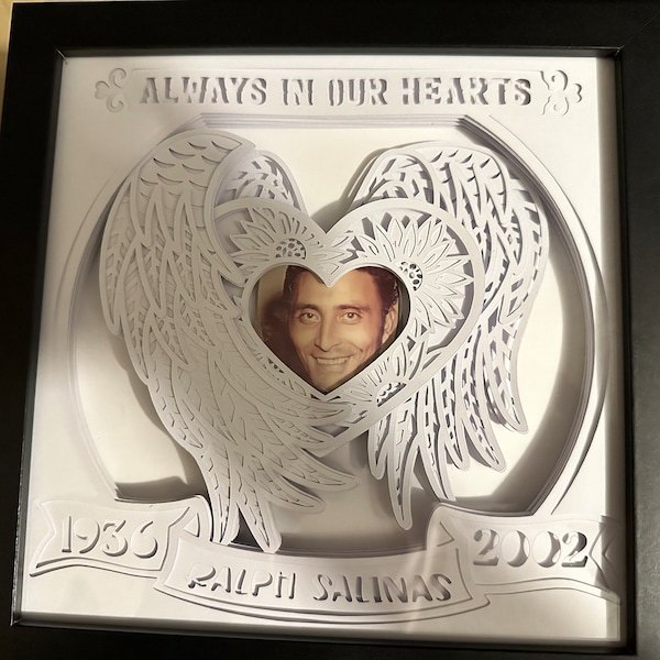 3d Angel Wings Memorial Shadow Box Svg Mandala Angel Wings Svg ...