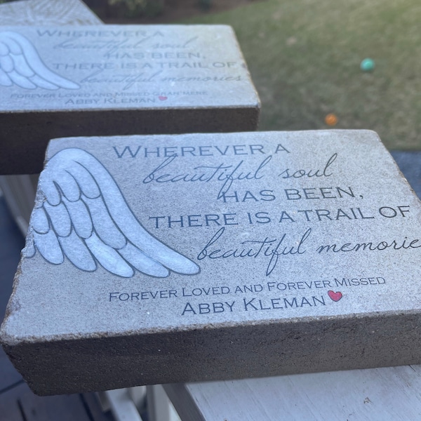 Personalized Memorial Stone, Concrete Remembrance Paver - Custom ...