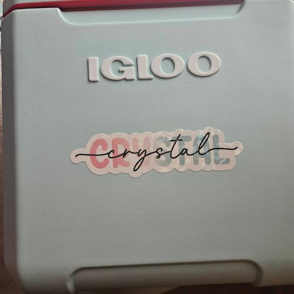 Personalized Name Sticker, Custom Name Sticker, Gradient Color Name ...