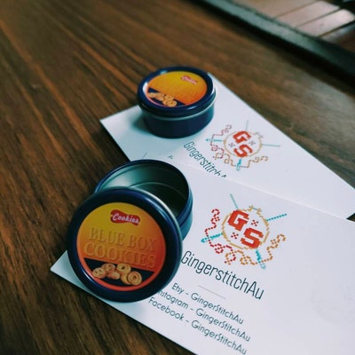 Needle Minder Blue Box Cookie Tin Ort Container - Etsy