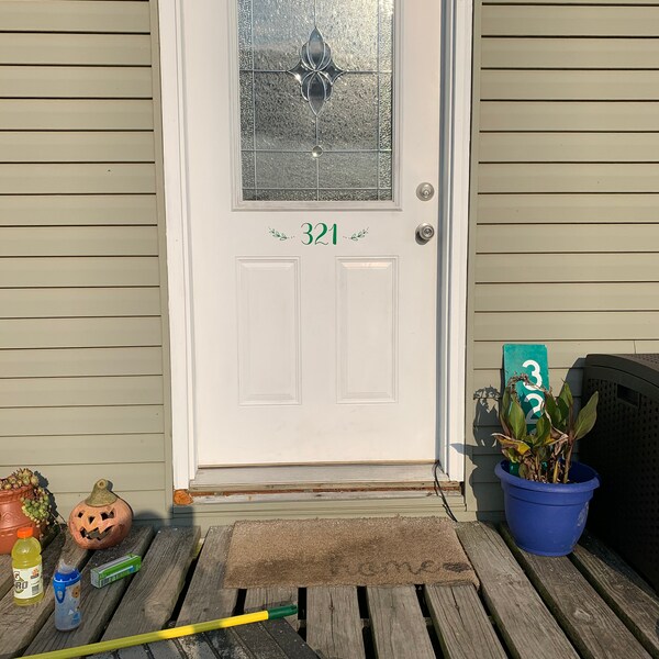 Home Address, Front Door, Front Door Decal, Home Address Decal, Address ...