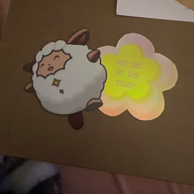 Palworld Lamball Happy Sticker Waterproof Laminated Sticker - Etsy