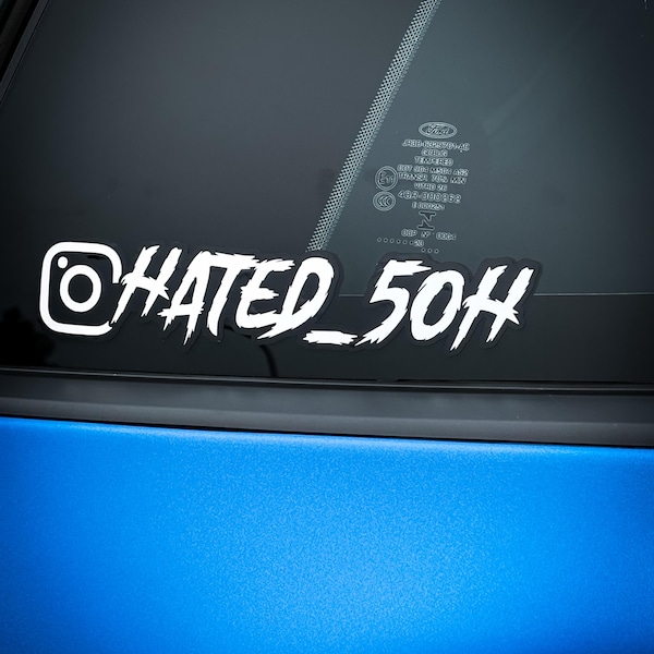 Premium Metallic Gold Custom Personalized Instagram Name Vinyl Decal ...