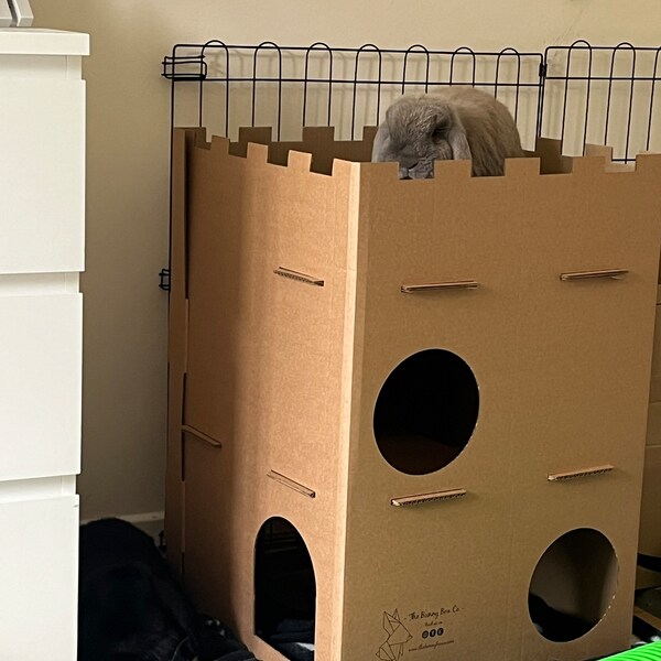 The Castle - Corrugated Cardboard Castle for Bunny Rabbits & Cats - Etsy UK