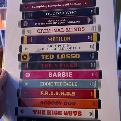 Personalised CD Stack Print, Retro Music Poster, Custom Favourite Song ...