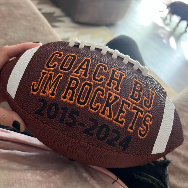Personalized Embroidered Football • Keepsake Ball • Souvenir ...