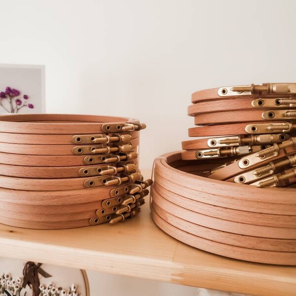 Embroidery Wooden Hoop - Round Shape-stitching Hoop - Display Hoop ...