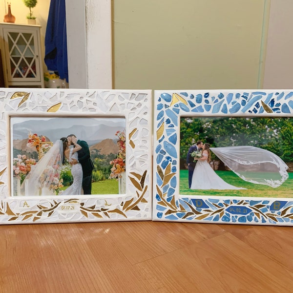 Chuppah Glass Shards Mosaic Picture Frame, Jewish Wedding Keepsake - Etsy