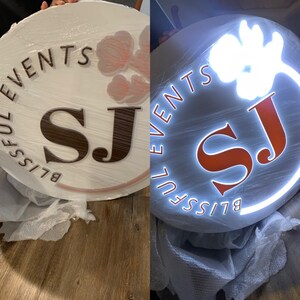 Custom Office Sign LED 3D Logo Backlit Custom Laser Cut Logo - Etsy