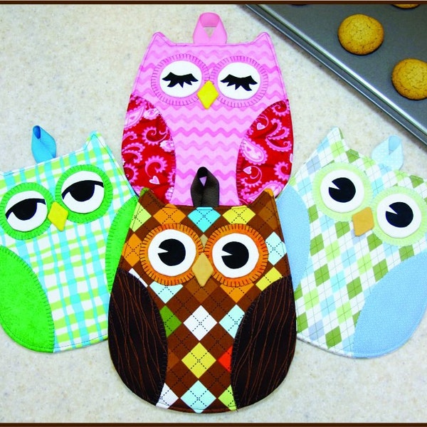 Owl Potholder PDF SEWING PATTERN, Digital Download, Learn How to Make ...