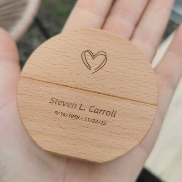 Engraved Beech Wood Keepsake Urn: Pet or Human Ashes - Etsy