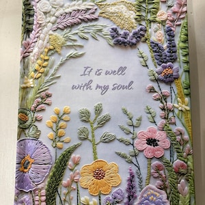 Ocean Sunset Wildflower Journal Seaside Landscape at Dusk Embroidered ...