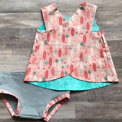 Pinafore Pattern Sewing Tutorial Reversible Criss Cross Tunic PDF 3m 12 ...