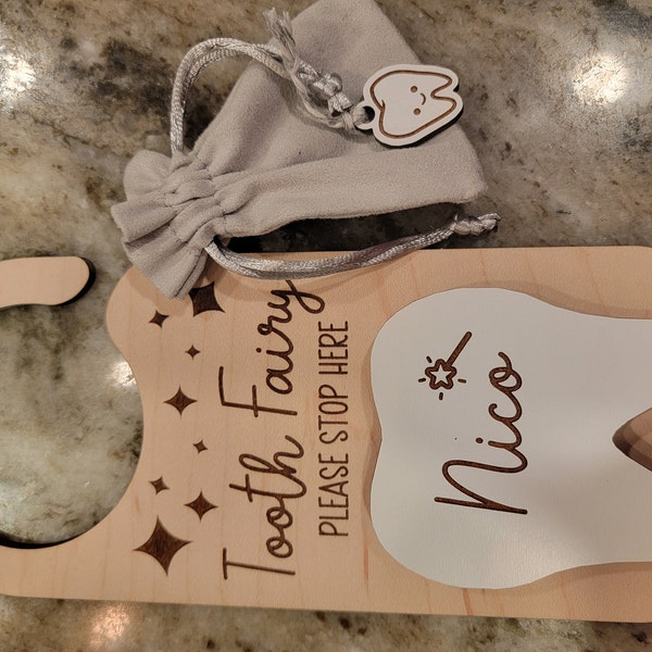 Tooth Fairy Money Holder - Tooth Holder - Door Hanger - Tooth Pouch - Etsy