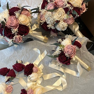 Hunter Green Wedding Bouquet Bridal Bouquet Sola Flower - Etsy