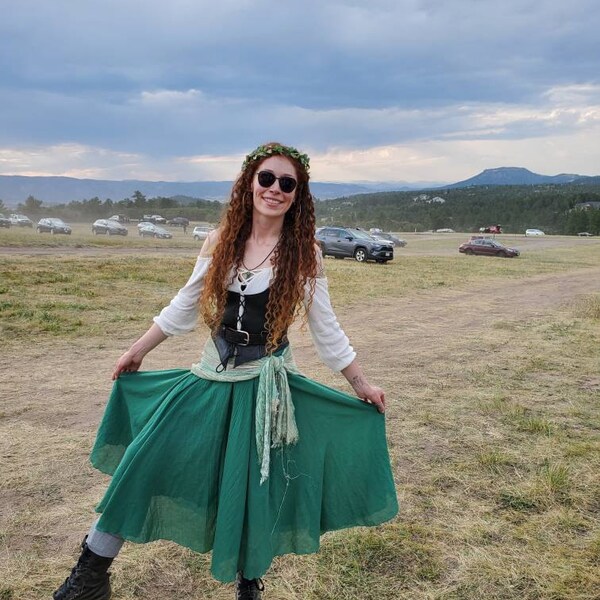 Casual Renaissance Skirt, Medieval Renaissance Skirt Costume, Elastic ...