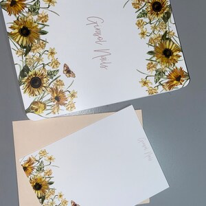 Purple Note Cards Hostess Gifts Bridal Shower Floral | Etsy