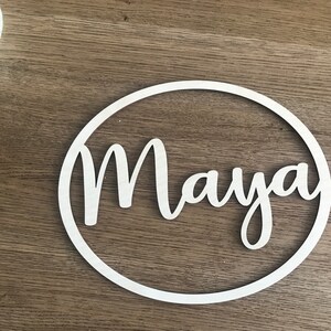 Personalised Name Hoop Any Colour Circle Name baby shower | Etsy