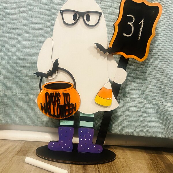 Halloween Ghost Countdown SVG File | Laser Cut File | Standing Ghost ...