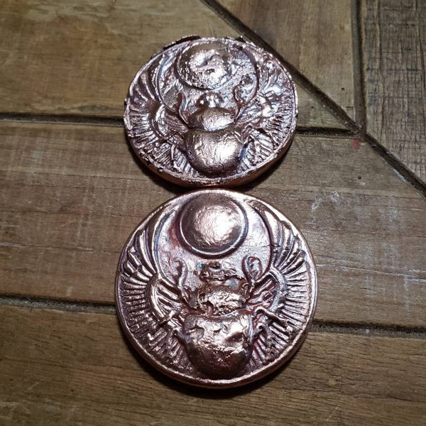 Graphite Casting Mold - Double-sided Cursed Aztec Pirate Coin! - Etsy