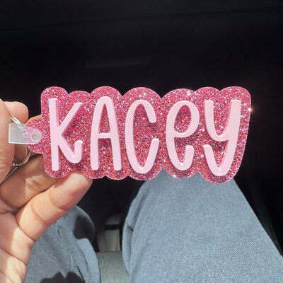 Backpack Name Tag Acrylic Keychain Personalized Acrylic Name Tag Diaper ...