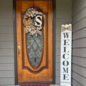 Farmhouse Rustic Wood Welcome Sign Vertical Wooden Welcome - Etsy