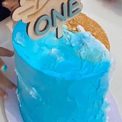 Wave Cake Topper, Beach Themed Cake Topper, Surf Themed Birthday First ...