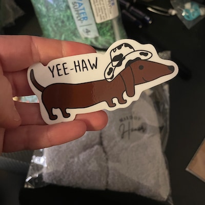 Cowboy Dachshund Sticker Weiner Dog Sticker Dogs and Country Music - Etsy