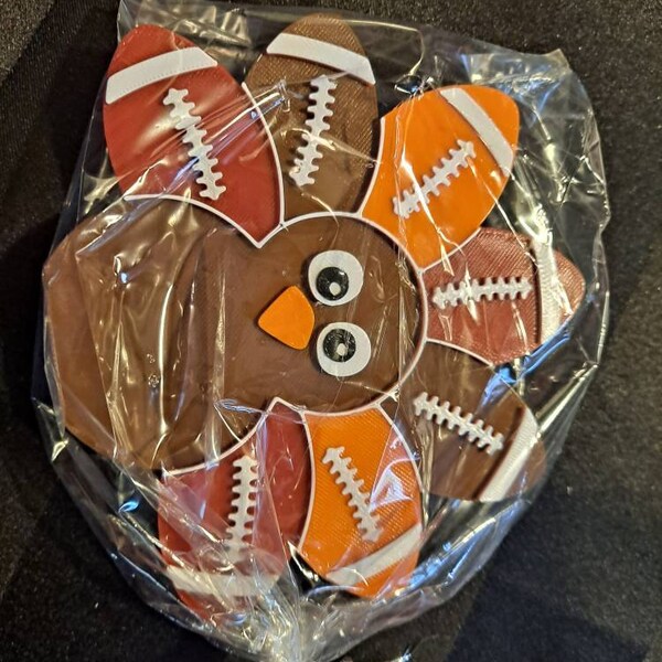 Customizable Football Turkey Decor | 3D Printed Thanksgiving & Game Day ...