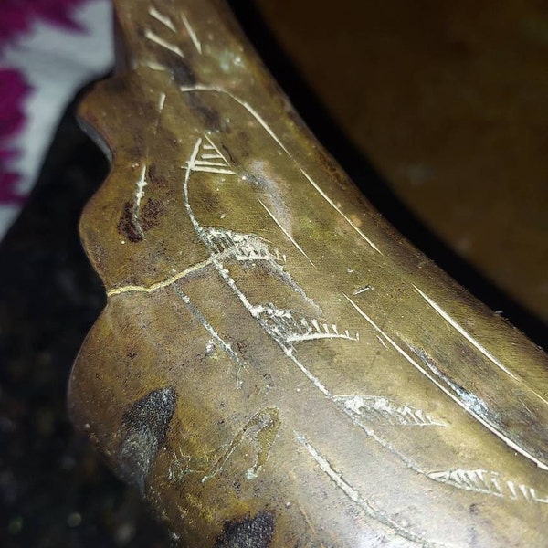 Vintage Victorian Era Brass Bird Cage, Carved Brass Pinjara ...