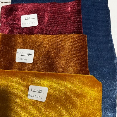 VELVET Swatch FABRIC Sample Free Shipping - Etsy