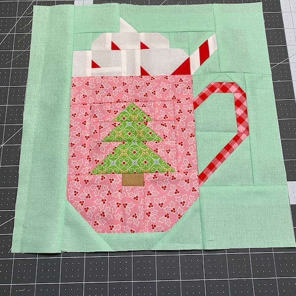 Christmas Winter Cocoa Mug Quilt Block PDF Pattern-includes ...