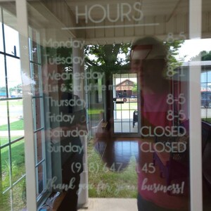 Store Hours Window Decal Simple Hours of Operation | Etsy