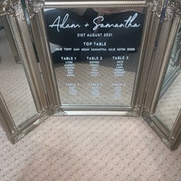 Mirror Wedding Table Plan Mirror Seating Chart Full Length Vinyl Decals ...