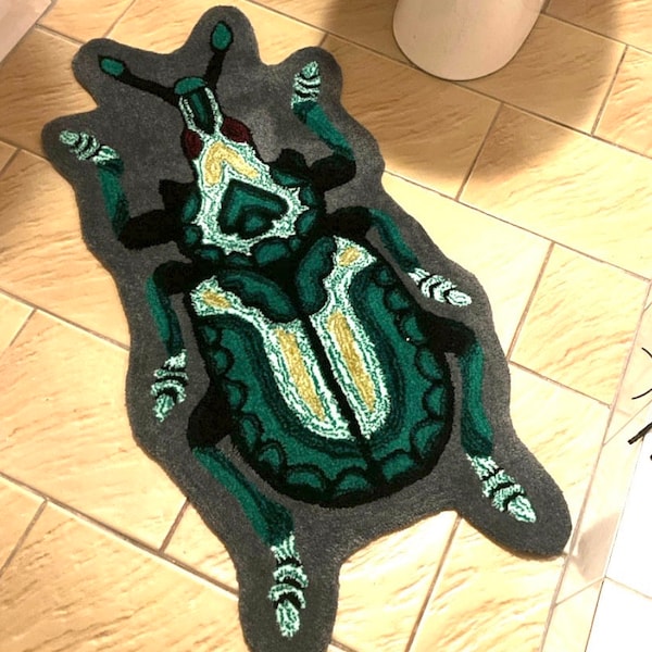 Carpets BUG RUG Beetles Insects Moss Home Decorations - Etsy