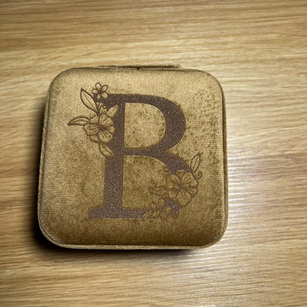 Personalized Initial Jewelry Box, Engraved Jewelry Case, Mothers Day ...