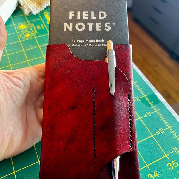 Leather Field Notes Sleeve PDF Pattern: Minimalist Notebook Cover for 5 ...