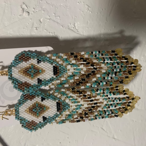 Apache Thunderbirds Peyote Stitch Earrings, Pattern/tutorial, Bead ...