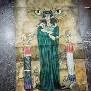 Priestess of Bast, Cat Goddess Art Print - Etsy