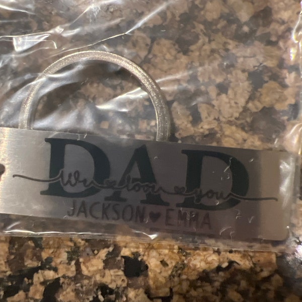 Dad WE LOVE YOU Keychain • Dad Keychain • Dad • New Dad Gift • First ...
