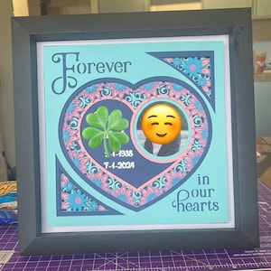 CUSTOMIZABLE 3D MEMORIAL Shadow Box Svg for Cricut for Silhouette - Etsy