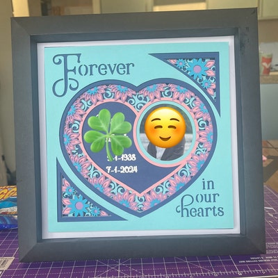 CUSTOMIZABLE 3D MEMORIAL Shadow Box Svg for Cricut for Silhouette - Etsy