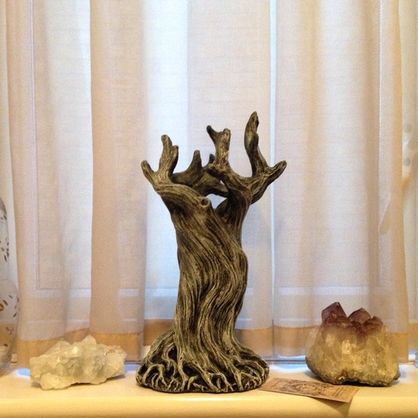Tree Vase, White Finish | Unique Woodland Rustic Home Decor | Resin ...